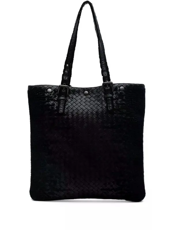 Bottega Veneta 2010 Nappa Intrecciato Tuffetage Tote Bag - Black