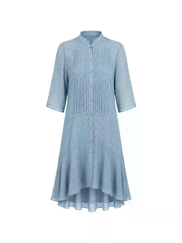 Barbara Bui Asymmetric Pintuck Dress - Blue