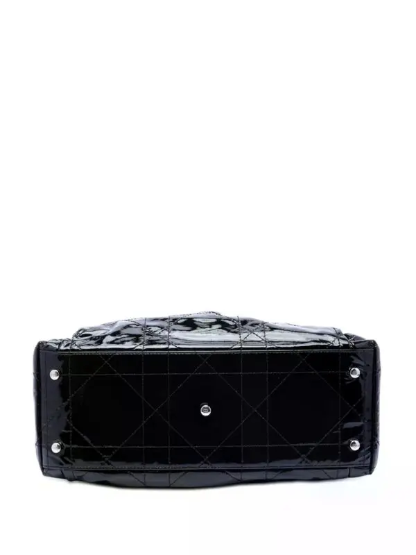 Dior Patent Cannage Le Trente Tote Bag - Black