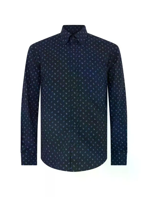 Paul & Shark Anchor-print Button-down Shirt