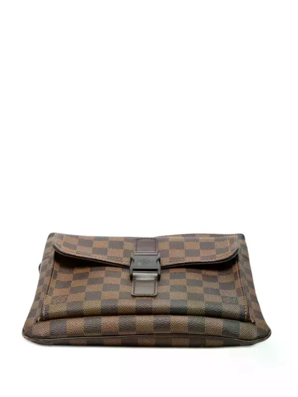 LOUIS VUITTON Damier Ebene Pochette Melville Crossbody Bag - Brown