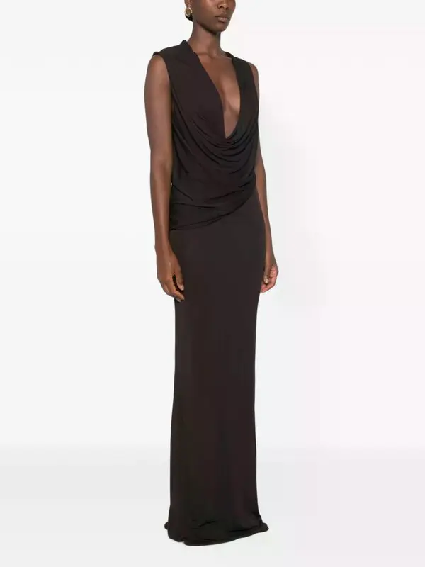 TOM FORD Draped-neck Maxi Dress