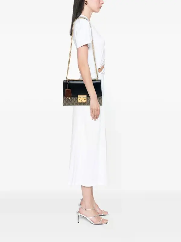 Gucci Medium Gg Supreme Padlock Shoulder Bag