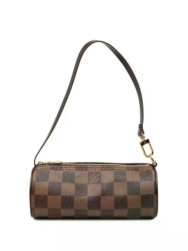 LOUIS VUITTON Damier Ebene Papillon Pochette Handbag - Brown