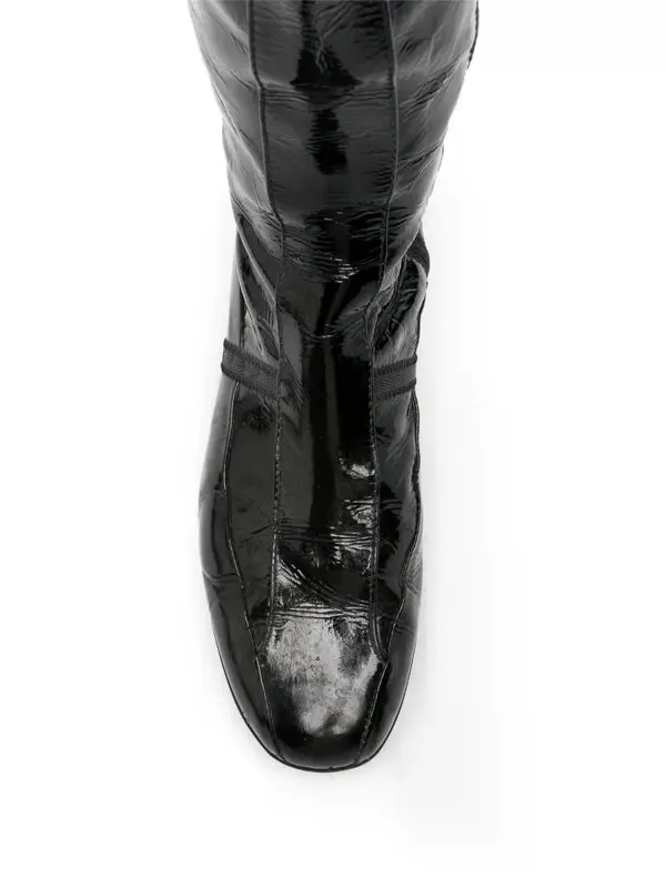 Prada Patent-leather Knee-high Boots