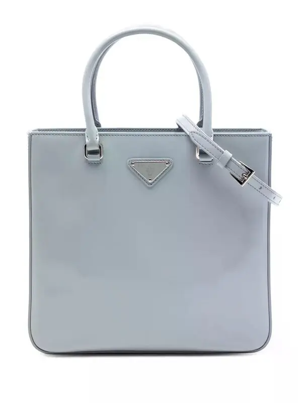 Prada Spazzolato Leather Satchel - Blue
