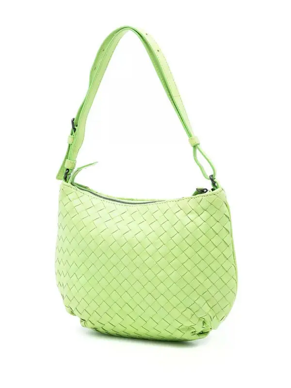 Bottega Veneta Nappa Intrecciato Shoulder Bag - Green