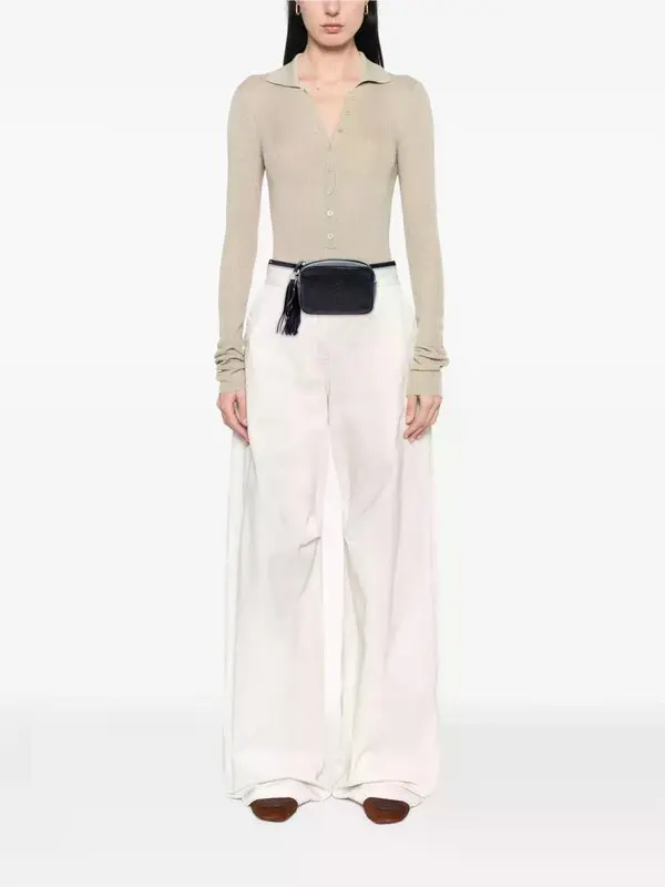 Saint Laurent Lambskin Monogram Lou Tassel Belt Bag