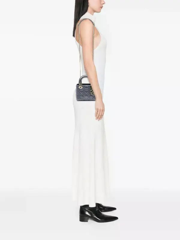 Dior Mini Lady Satchel - Grey