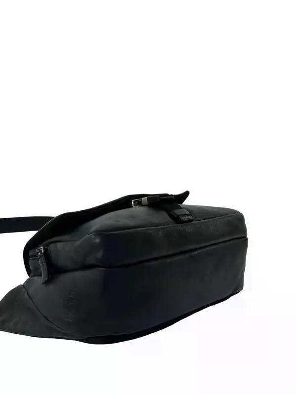 Prada Leather Buckle Messenger Bag