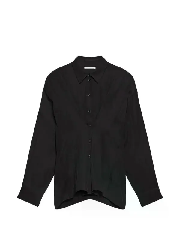Helmut Lang Cinched Long-sleeve Shirt - Black