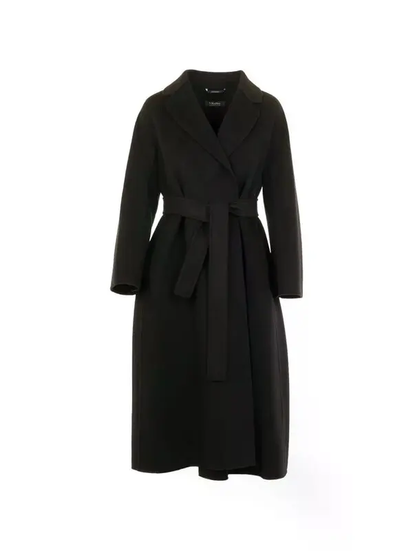 Max Mara Belted Single-breasted Coat - Black