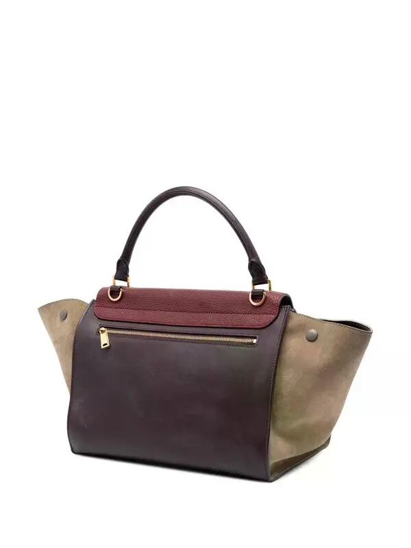Celine Medium Tricolor Leather Trapeze Satchel