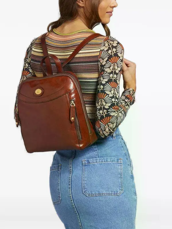 THE BRIDGE Leather Zip-fastening Backpack