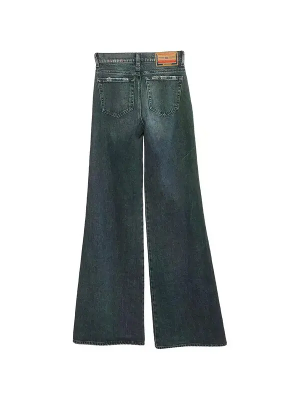 DIESEL® Distressed Wide-leg Jeans