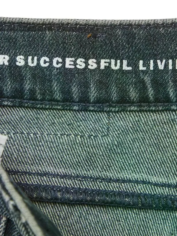 DIESEL® Distressed Wide-leg Jeans