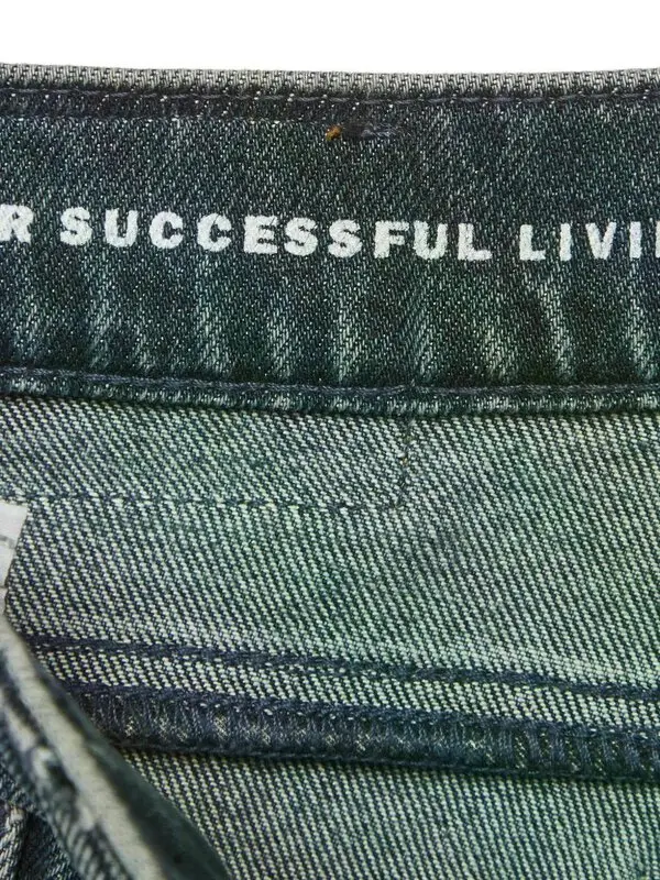 DIESEL® Distressed Wide-leg Jeans