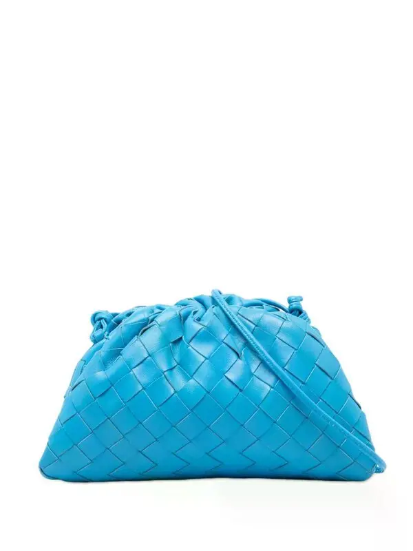 Bottega Veneta Nappa Intrecciato Mini Pouch Crossbody Bag - Blue