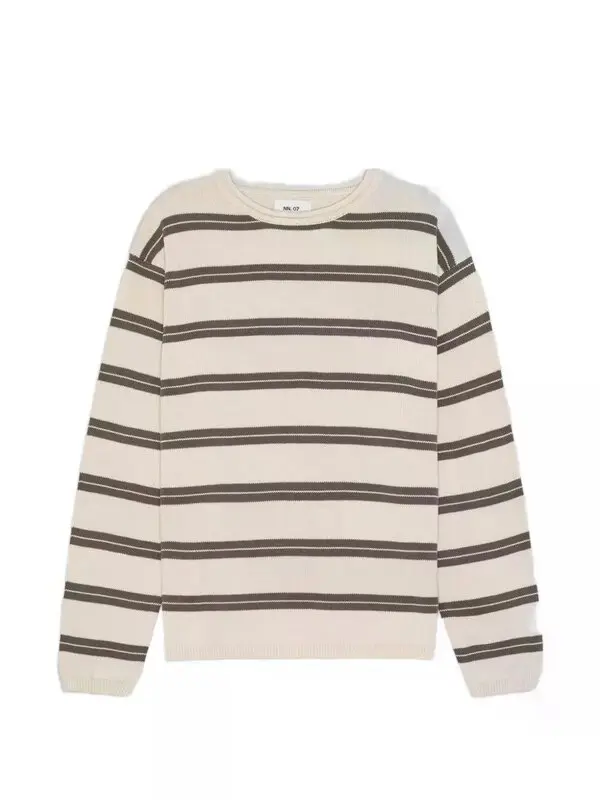 Nn07 Sailor Striped Crew Neck Sweater