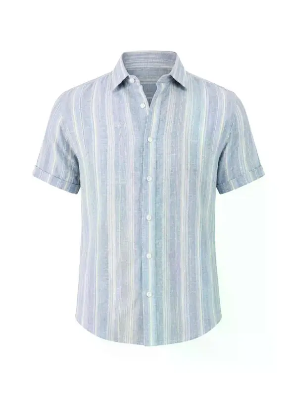 PYA Striped Short-sleeve Shirt - Blue