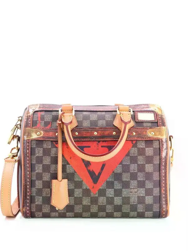 LOUIS VUITTON Speedy Bandouliere 25 Satchel Limited Edition Damier Time Trunk - Brown