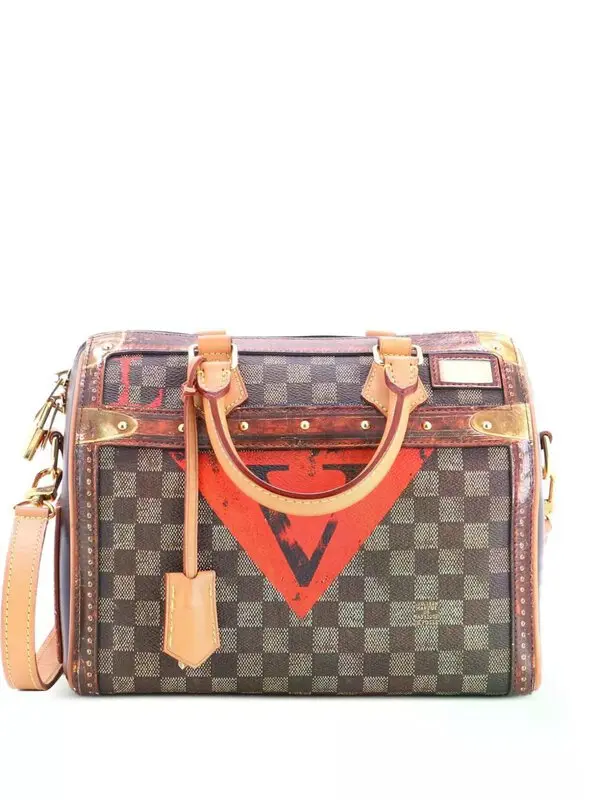 LOUIS VUITTON Speedy Bandouliere 25 Satchel Limited Edition Damier Time Trunk - Brown