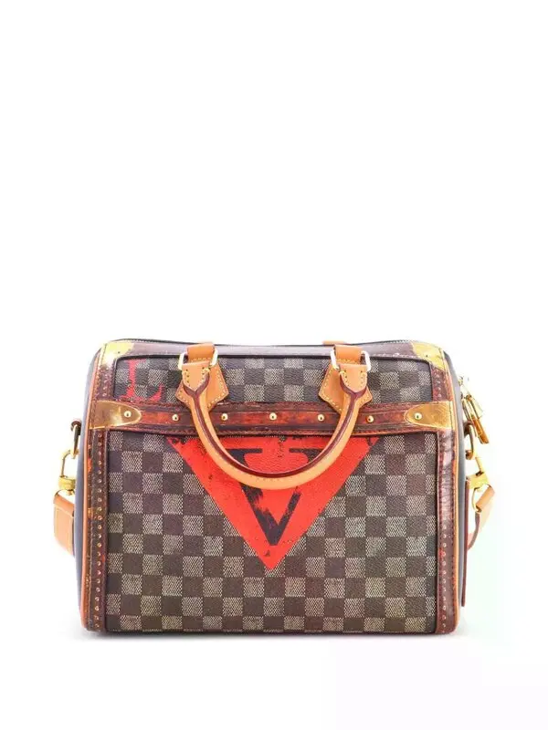 LOUIS VUITTON Speedy Bandouliere 25 Satchel Limited Edition Damier Time Trunk - Brown