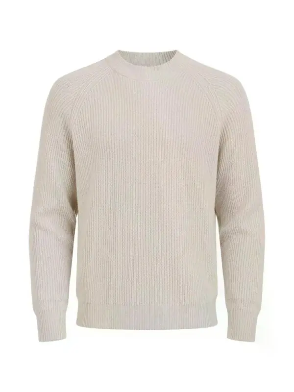 GRAN SASSO Ribbed Knit Raglan Sleeve Sweater - Neutrals