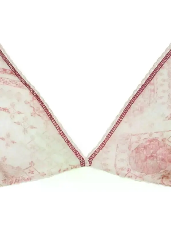 Momoni Amethist Floral-print Bra - Neutrals