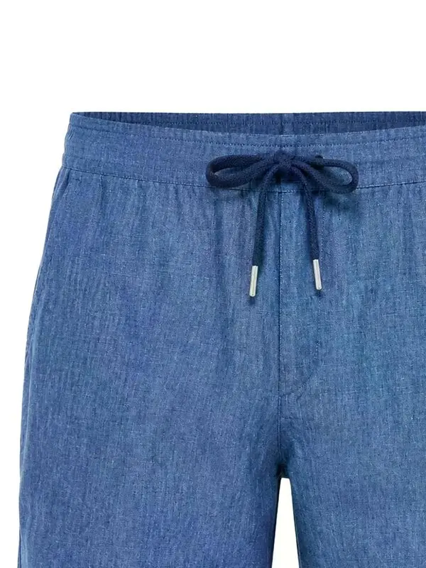 PATRICK ASSARAF Drawstring Linen Deck Shorts