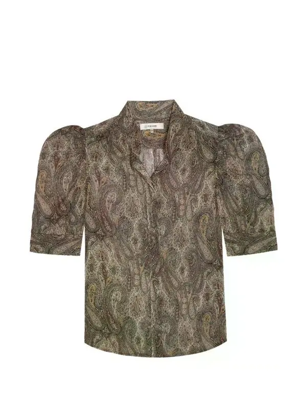 FRAME Gillian Paisley-print Blouse