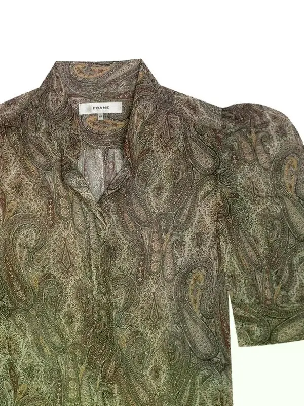 FRAME Gillian Paisley-print Blouse