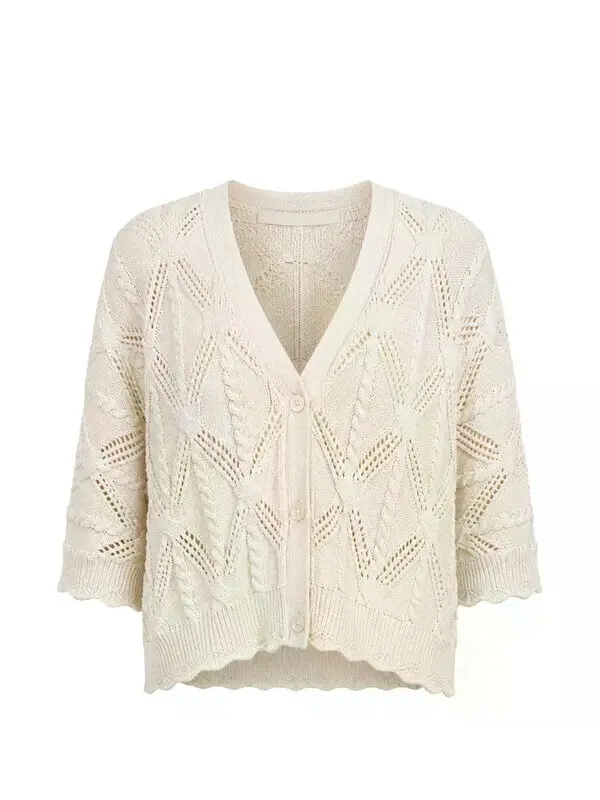 Autumn Cashmere Cable Knit Cardigan - Neutrals