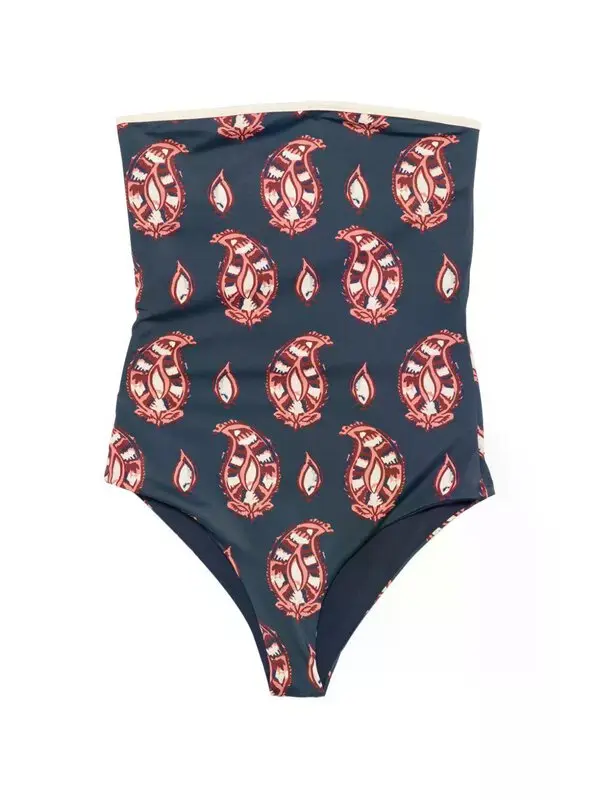 Johanna Ortiz Alta Mar Paisley-print Swimsuit - Blue