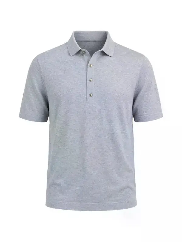 FRADI Short-sleeved Polo Shirt - Grey