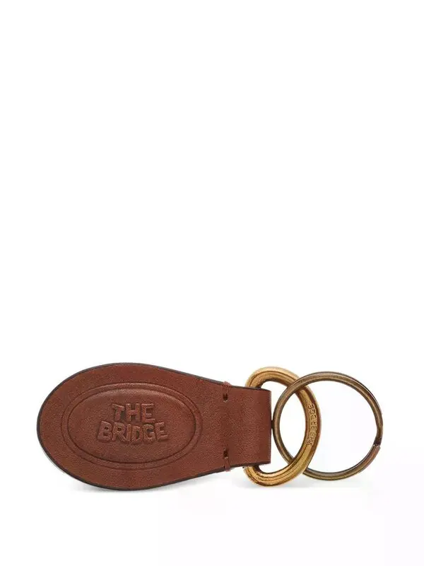THE BRIDGE Embossed Leather Logo Keyring