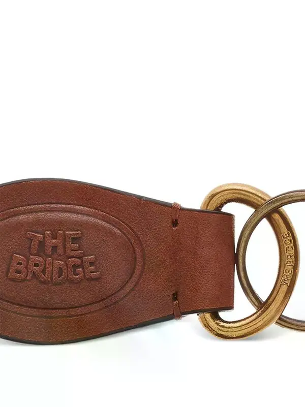 THE BRIDGE Embossed Leather Logo Keyring