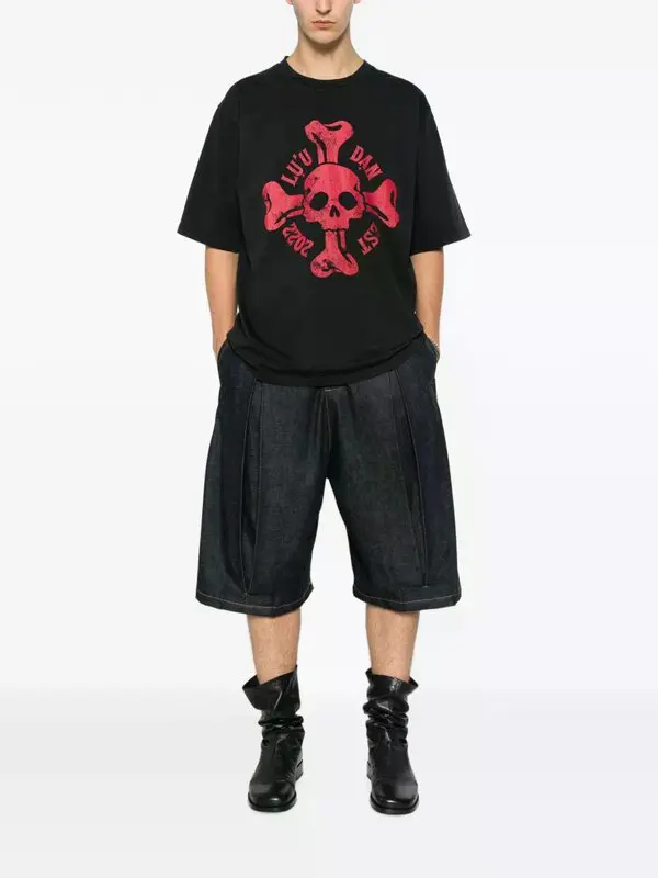 LỰU ĐẠN Skull-print T-shirt
