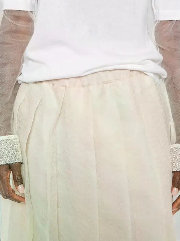 Fabiana Filippi Pleated Semi-sheer Midi Skirt
