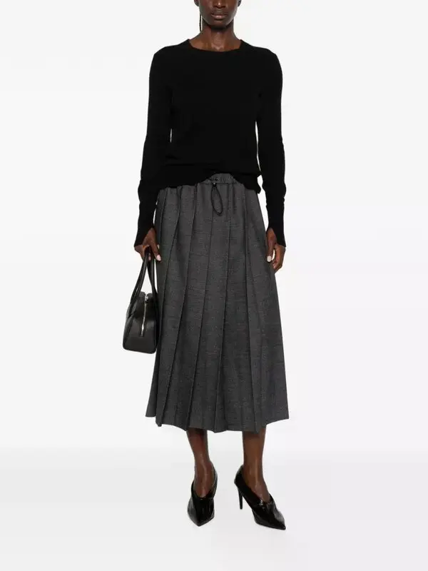 Fabiana Filippi Pleated Midi Skirt With Drawstring Waistband