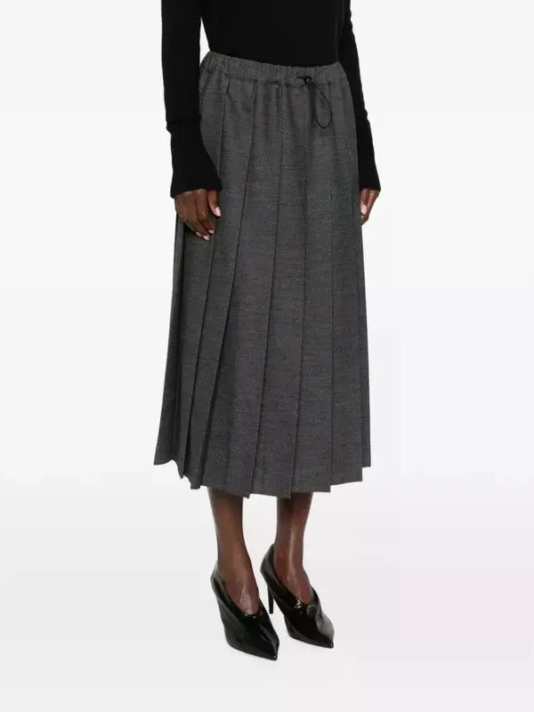 Fabiana Filippi Pleated Midi Skirt With Drawstring Waistband