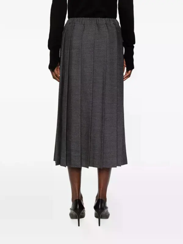 Fabiana Filippi Pleated Midi Skirt With Drawstring Waistband