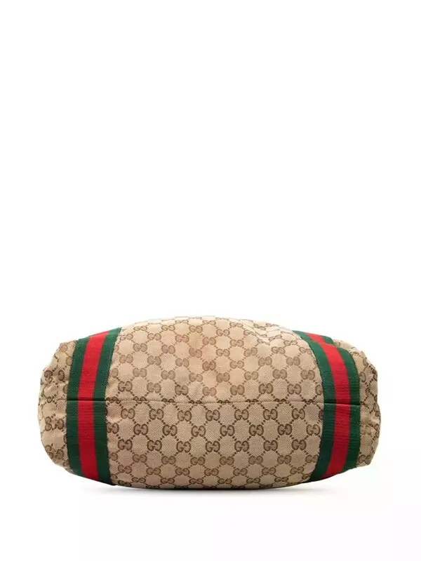 Gucci Gg Canvas Web Tote Bag