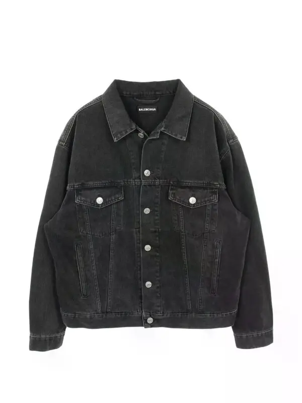 Balenciaga Logo-embroidered Denim Jacket