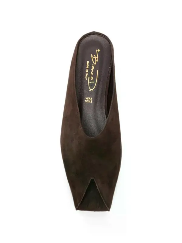 BIANCADI Suede Peep-toe Sandals