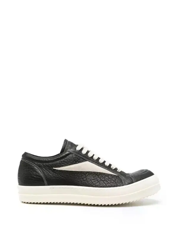 Rick Owens Leather Sneakers - Black