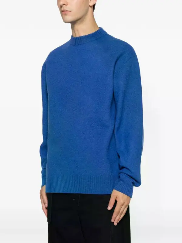 JIL SANDER Ribbed-knit Trim Wool Sweater