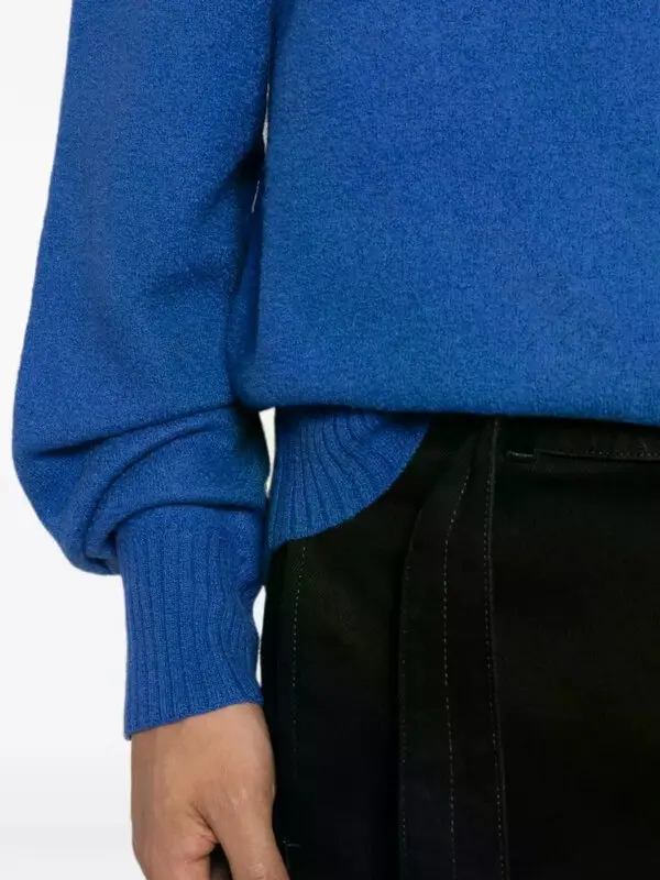 JIL SANDER Ribbed-knit Trim Wool Sweater