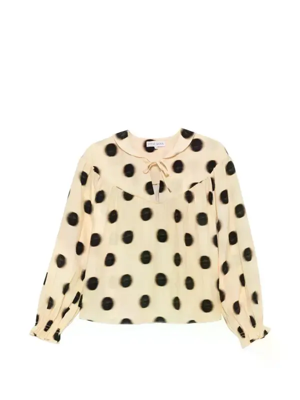 Stine Goya Polka-dot Tie-neck Blouse
