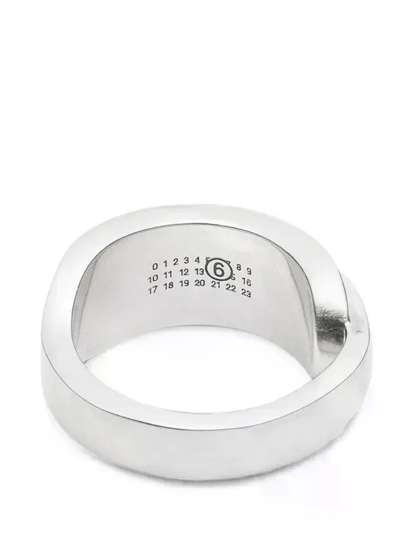 MAISON MARGIELA Numeric Logo Wrap-around Ring - Silver
